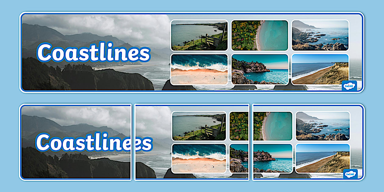 Coastlines Photo Display Banner (teacher made) - Twinkl