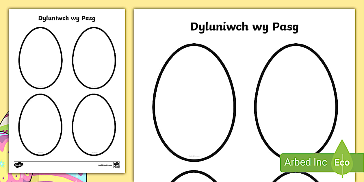 Taflen Weithgaredd Dylunio Wy Pasg (l'enseignant a fait)