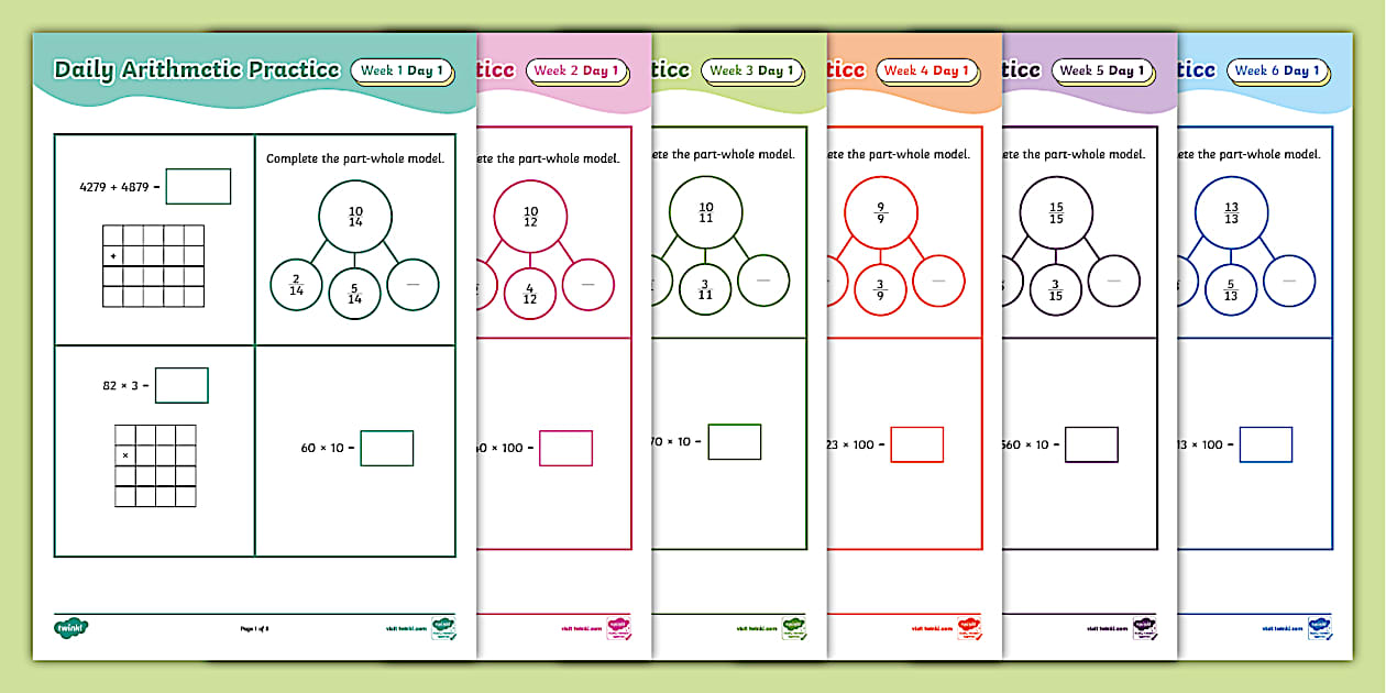 👉 Year 4 Spring 2 Daily Arithmetic Practice Pack - Twinkl