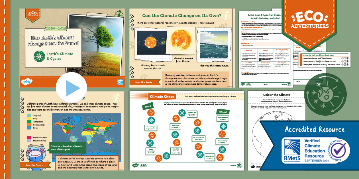 Year 3 Eco Adventurers: Changing Climate (teacher made)
