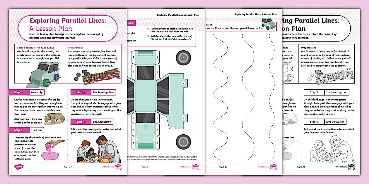 Exploring Parallel Lines – A Lesson Plan (teacher made)
