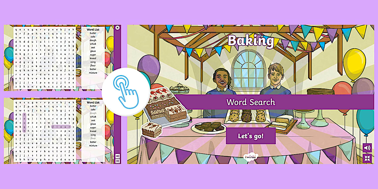 Baking Interactive Word Search (Teacher-Made) - Twinkl