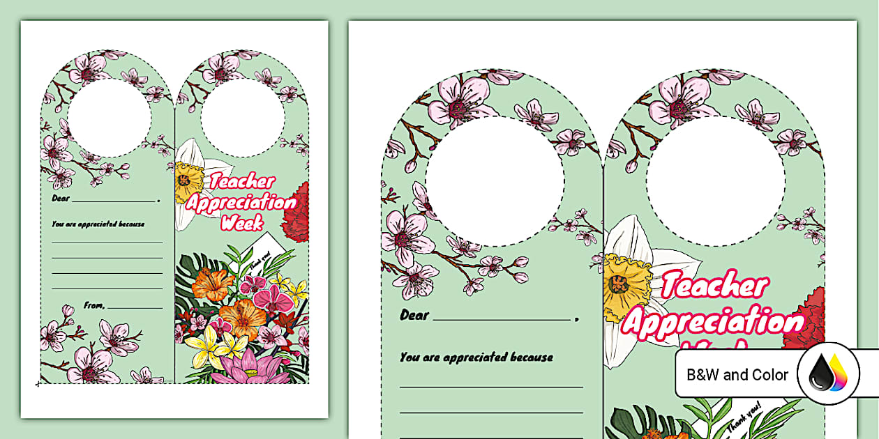 Teacher Appreciation Door Hanger | Twinkl USA (teacher made)