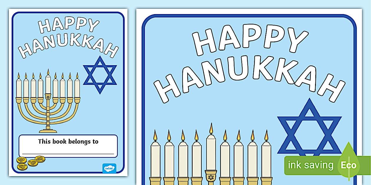 Hanukkah-Themed Book Cover | Twinkl | Stationery | KS1