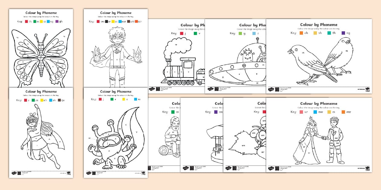 Phonics Colouring Sheets | Phonics | Twinkl (teacher made)