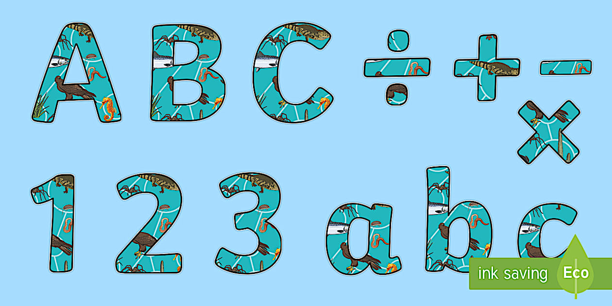 Living Things and their Habitats Display Lettering - Twinkl