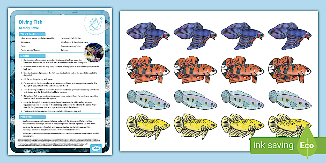 Diving Fish Sensory Bottle | Twinkl (teacher made) - Twinkl