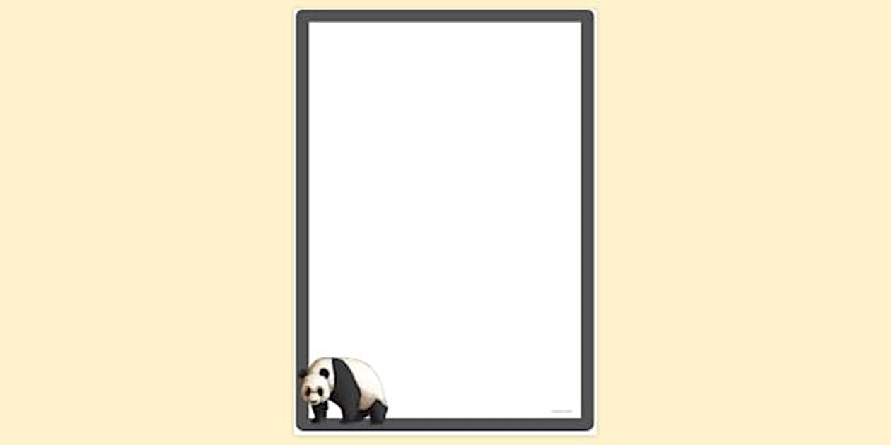 Panda Page Border - Primary Resources (teacher made)