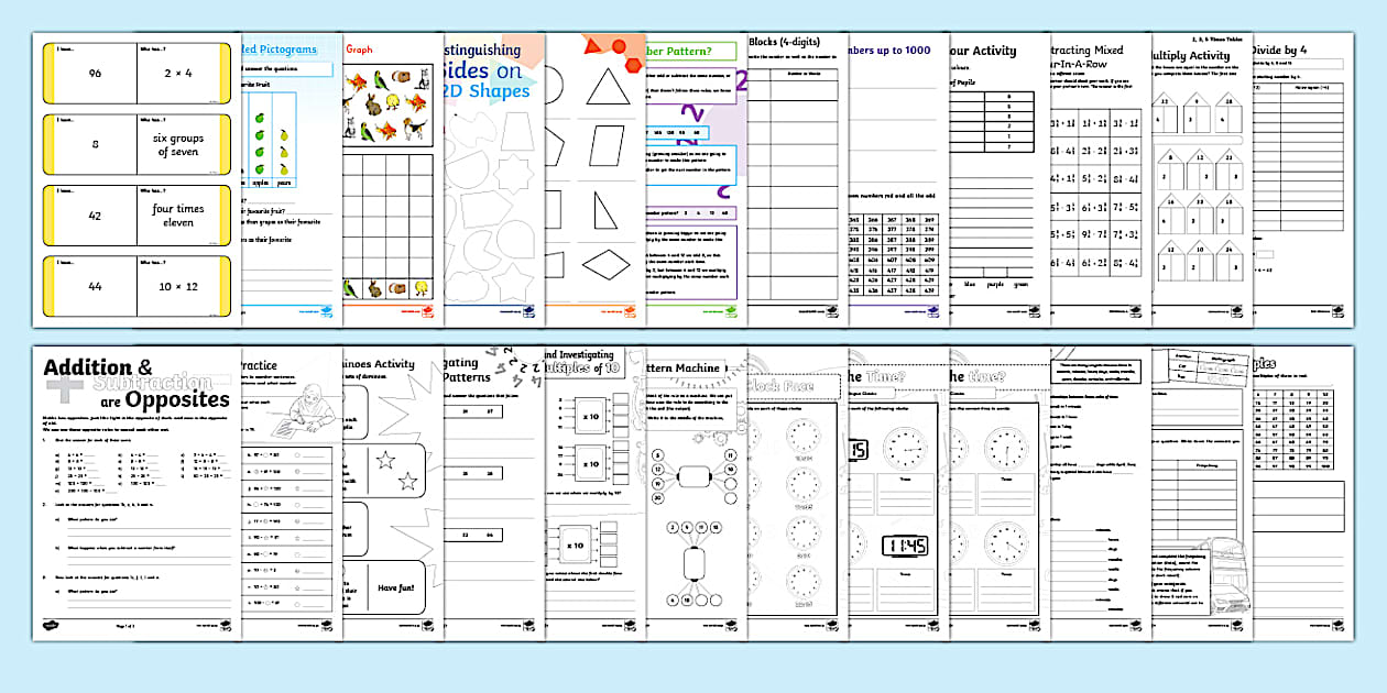 Grade 4 Maths Term 1 Worksheets I Resource I Twinkl ZA