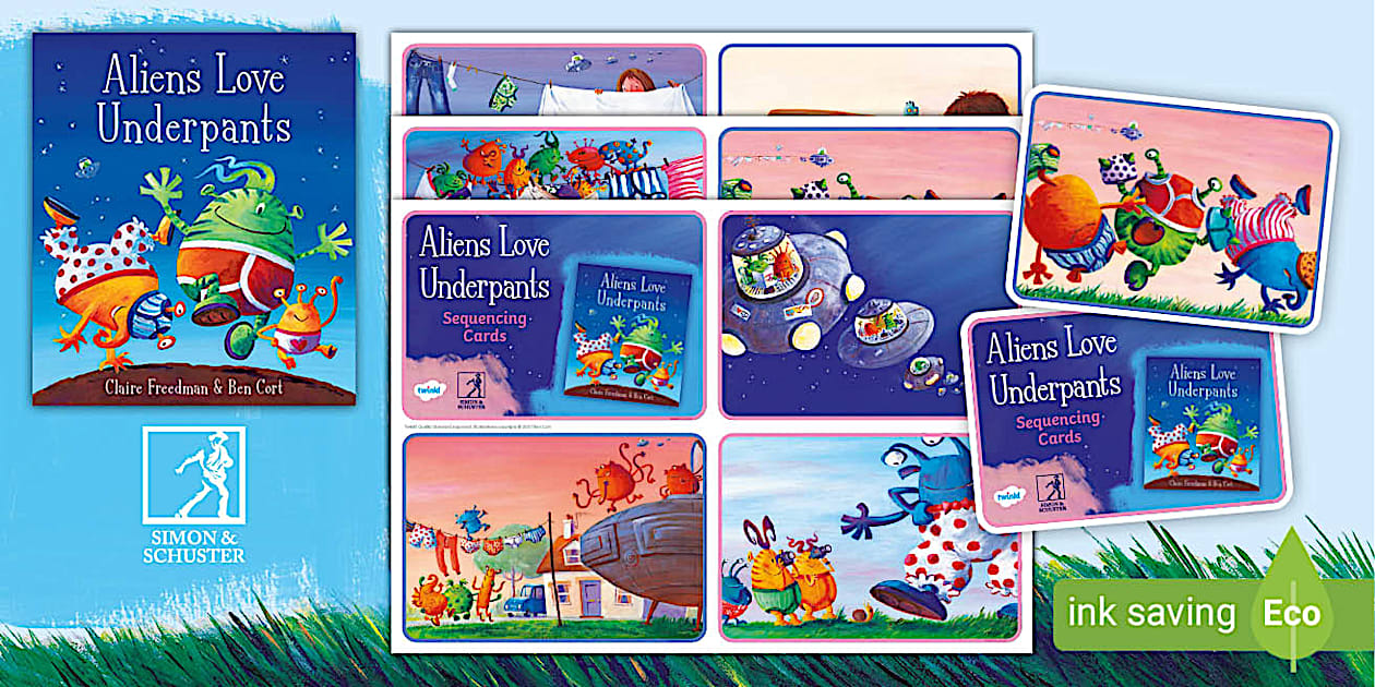 FREE! - Aliens Love Underpants Story Sequencing Cards | Twinkl