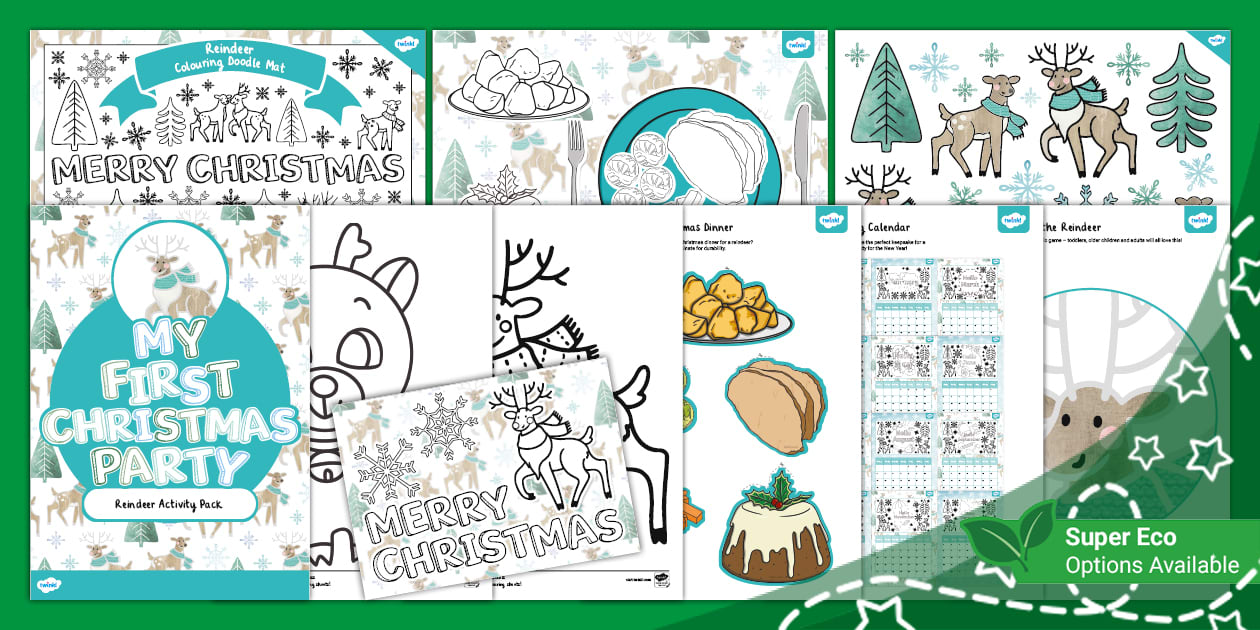 My First Christmas Party – Reindeer Activity Pack - Twinkl