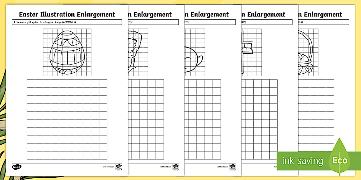 Easter Illustration Enlargement Worksheet / Worksheet
