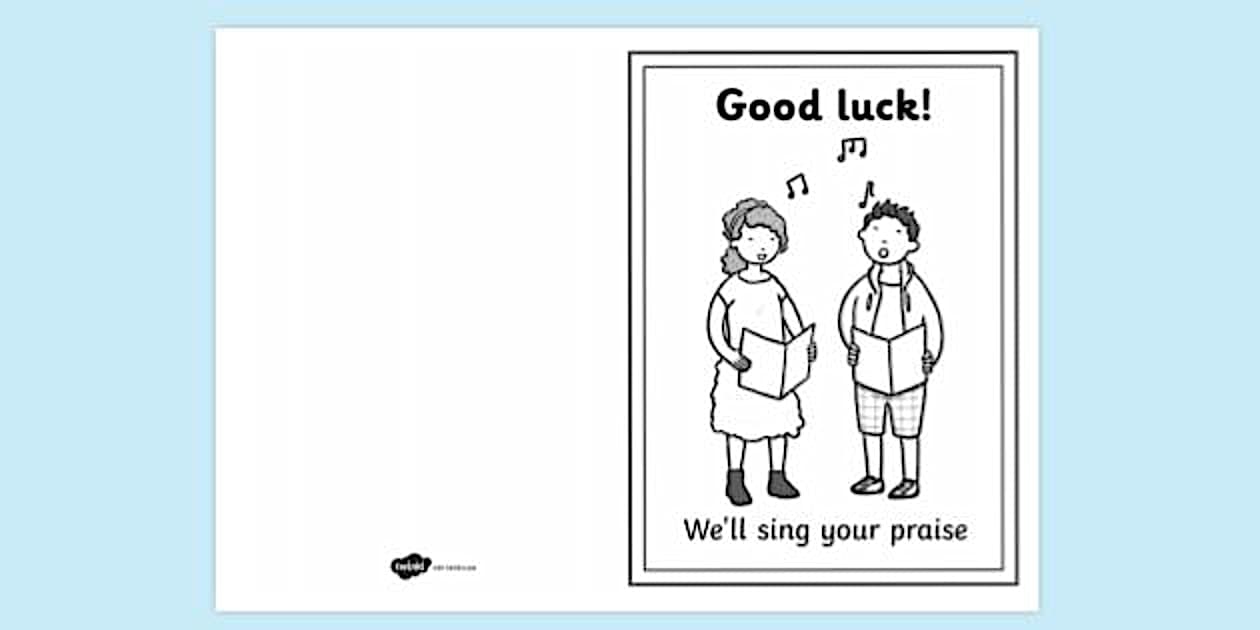 Children Singing Card Colouring Activity | Twinkl Resources