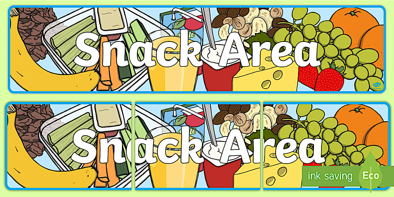 Dyslexic Snack Area Sign (l'enseignant a fait) - Twinkl