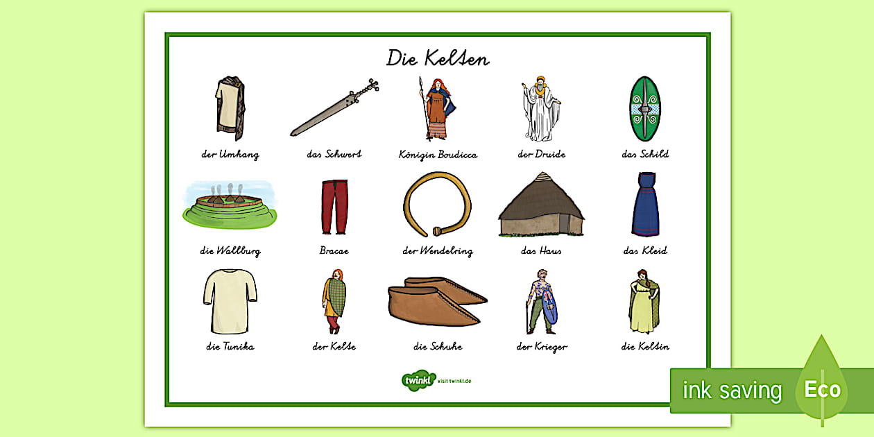 Die Kelten Wortschatzsammlung: Querformat (Teacher-Made)