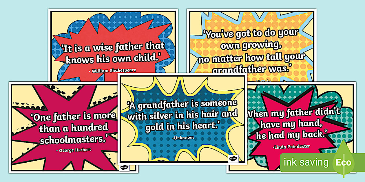 Father's Day Quotations (Display Posters) (teacher made)