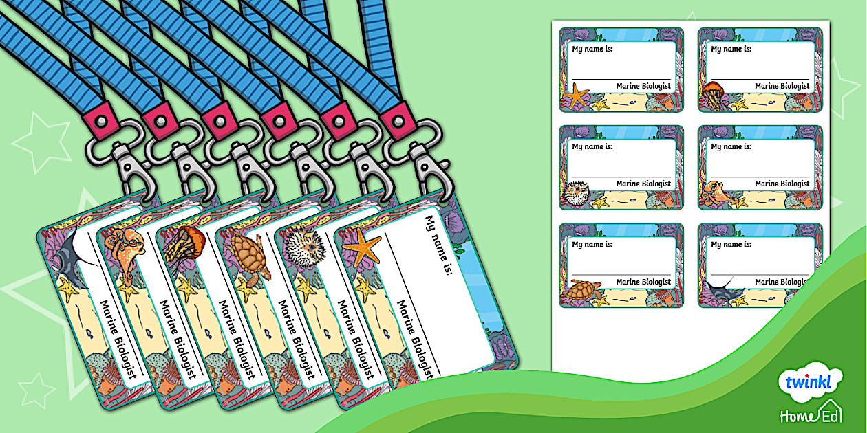 Great Barrier Reef Field Trip Name Tag