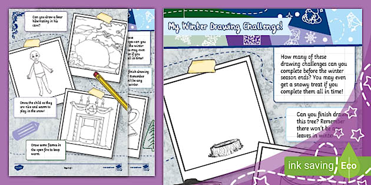 Finish the Picture: My Winter Drawing Challenge - Twinkl