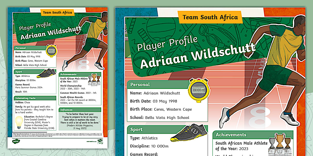 PSG24: Player Profile: Fact File: Adriaan Wildschutt