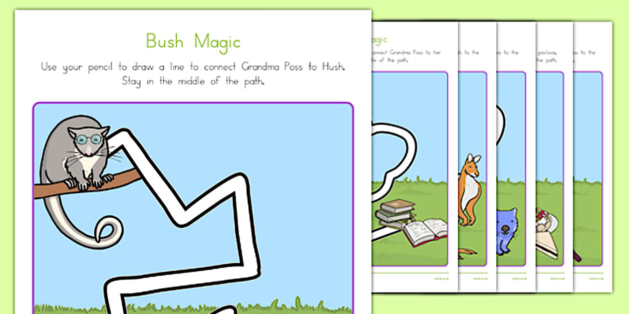 Black and White Pencil Control Path Worksheets to Support Teaching on ...