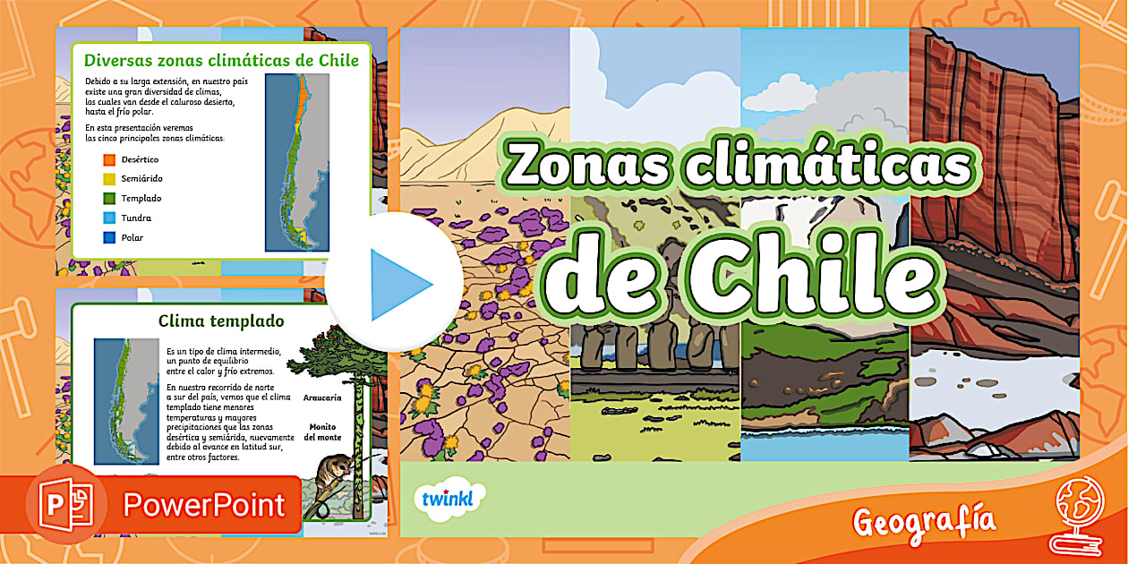 PowerPoint: Zonas climáticas de Chile - Twinkl