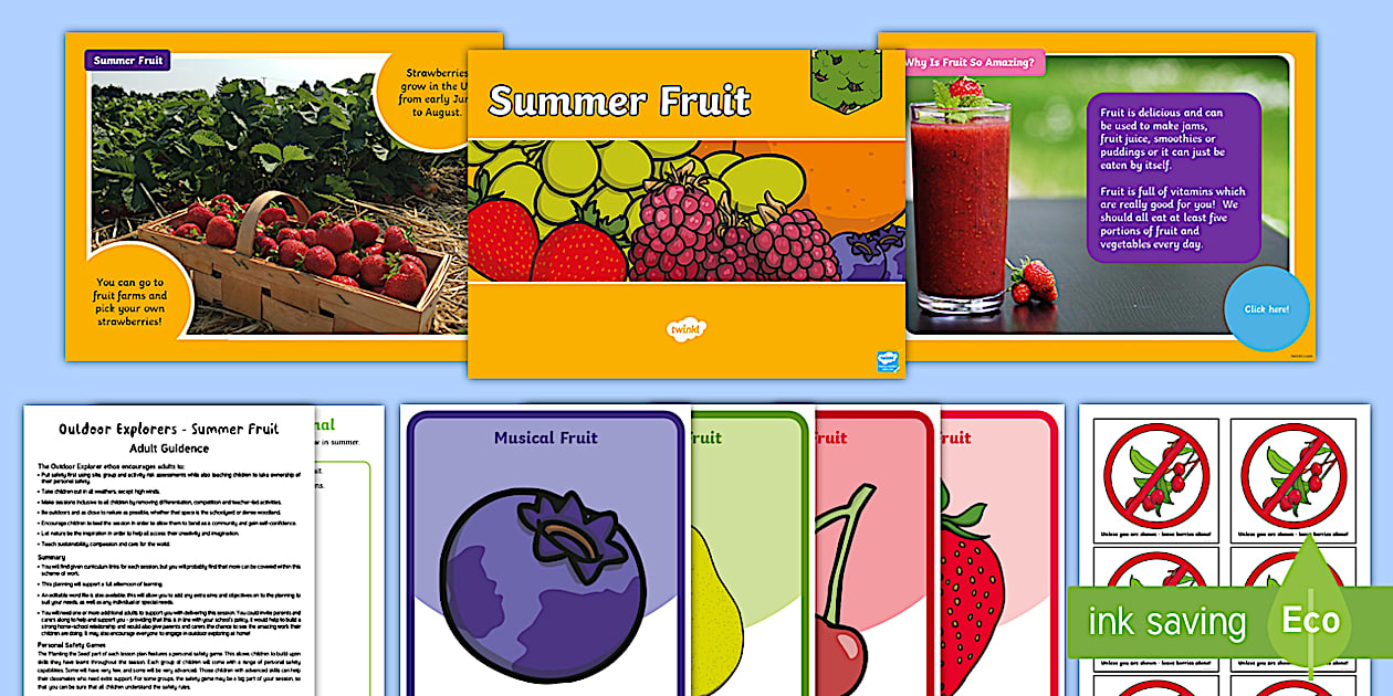 Fruits of Summer Lesson Pack - EYLF - Outdoor Learning