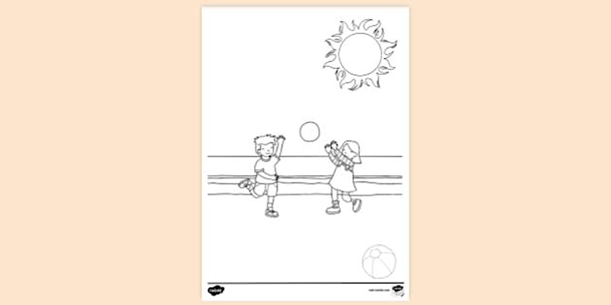 Beach Colouring Page | Colouring Sheets