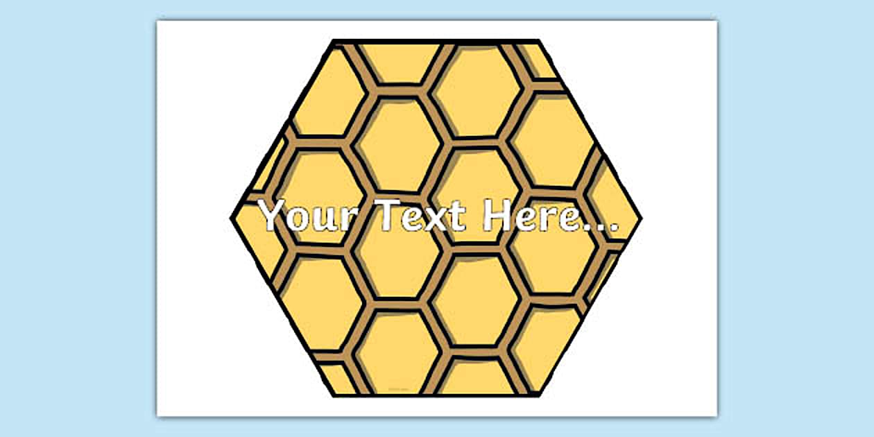 Editable Hexagon Honeycomb Display - Twinkl