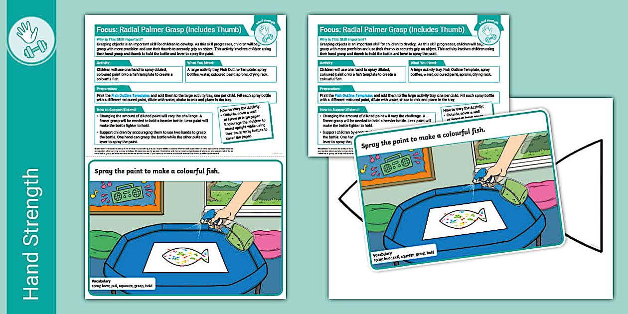 Fine Motor Skills Continuous Provision: Spray Painting Fish