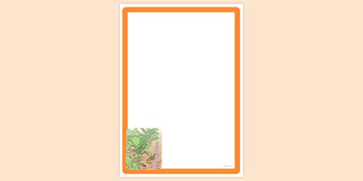 Simple Blank Robin and Shoe Page Border | Twinkl - Twinkl
