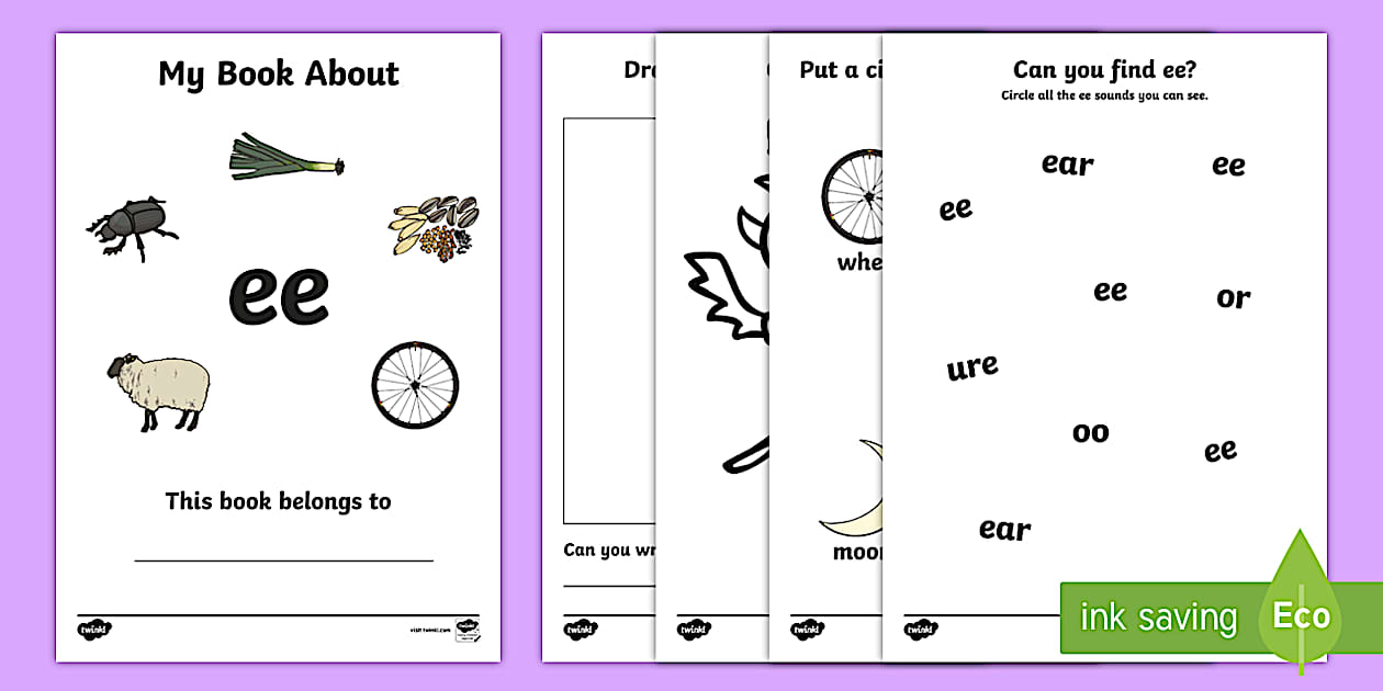 My Phase 3 Digraph Workbook (ee) (Teacher-Made) - Twinkl