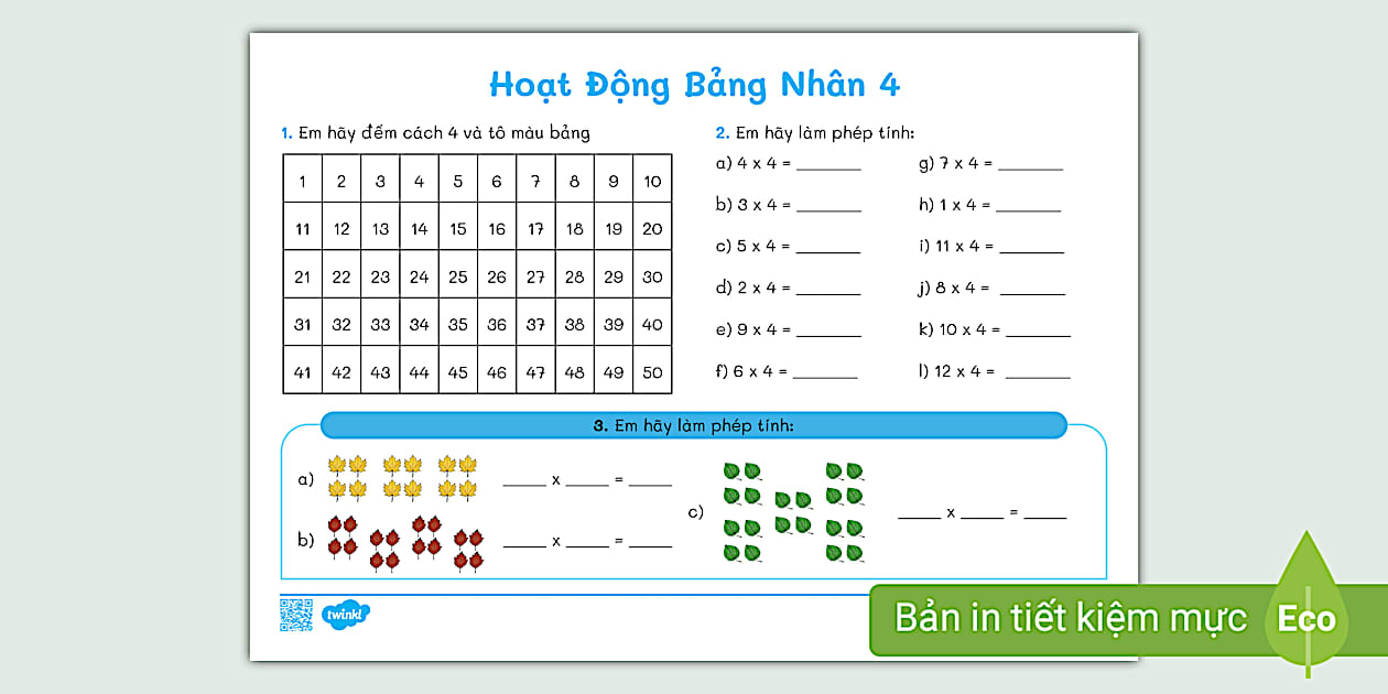 Bài Tập Luyện Tập Phép Nhân 4 (professor feito)