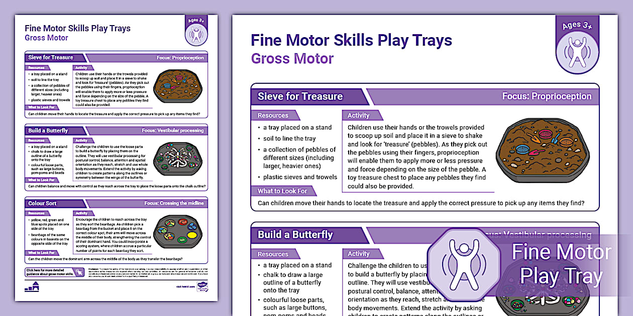 Gross Motor Skills Play Trays (Set 1) | Twinkl - Twinkl