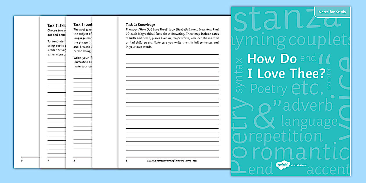 EDUQAS Poetry: Elizabeth Barrett Browning - Guided Research Booklet