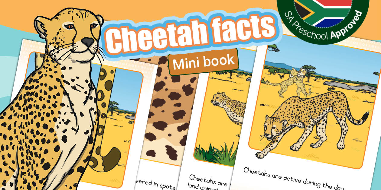 Preschool - African Animals - Mini Book : Cheetah Facts