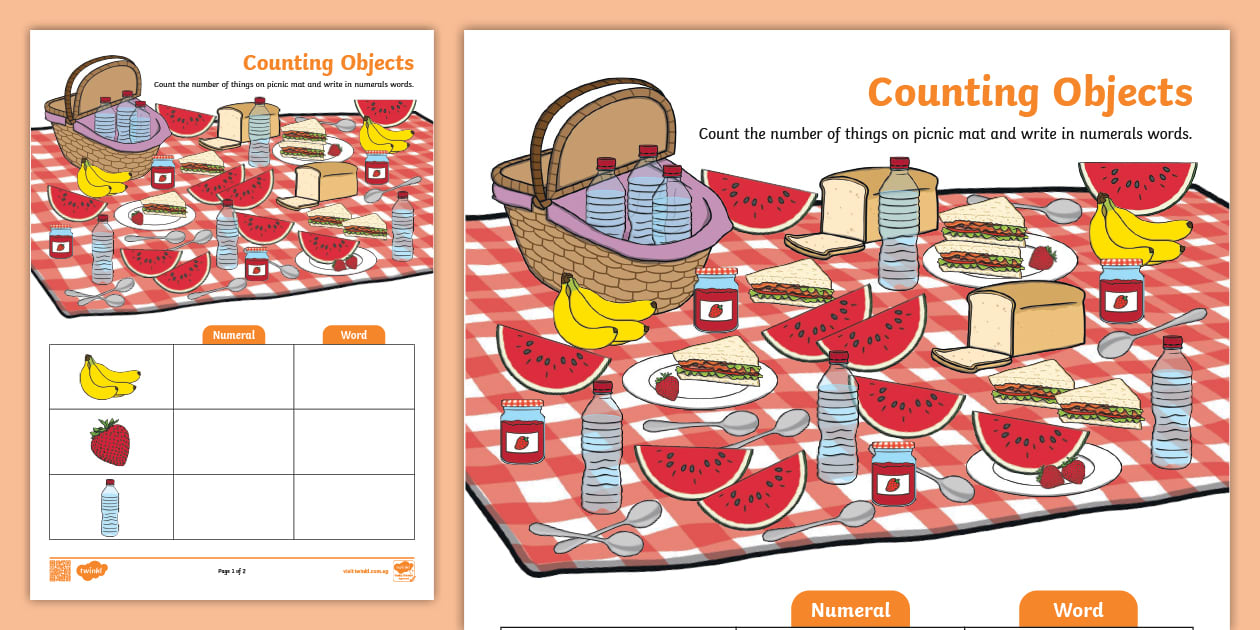 Singapore Numeracy-- Counting Objects (teacher made)