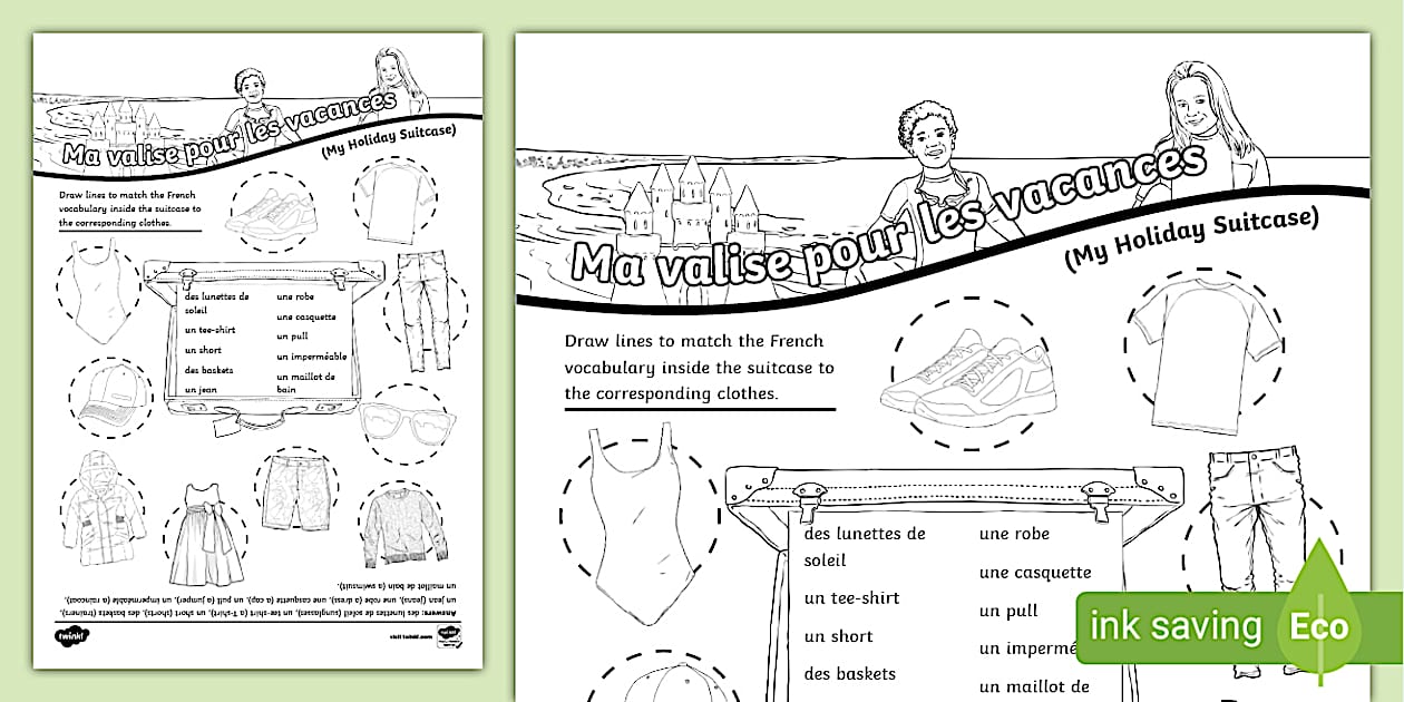 👉 French KS2 Activity Sheet: Clothes (teacher made)