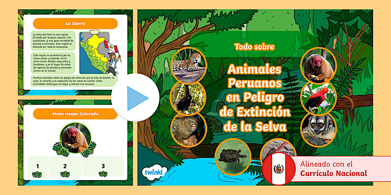 Power Point: Animales del Perú en peligro de extinción de la Selva