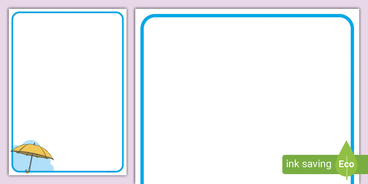 Umbrella Page Border | Page Borders | Twinkl Resources