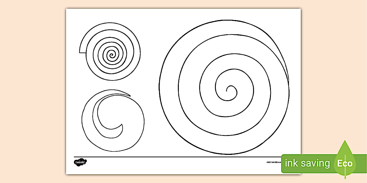 Spiral Colouring Page (teacher made) - Twinkl