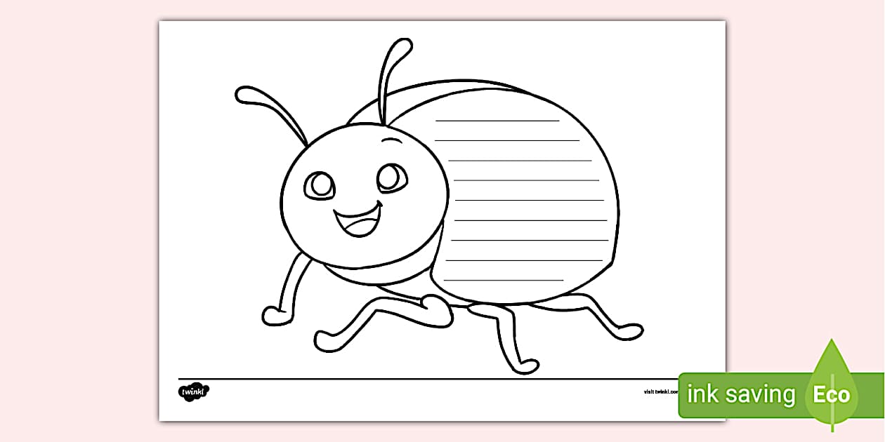 Ladybird Writing Frame Template, Ladybird Template - Twinkl