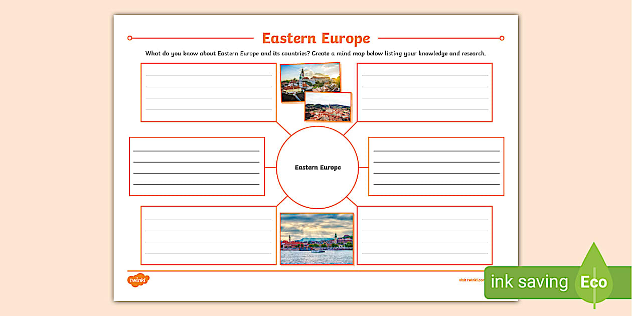 Eastern Europe Mind Map (teacher made) - Twinkl