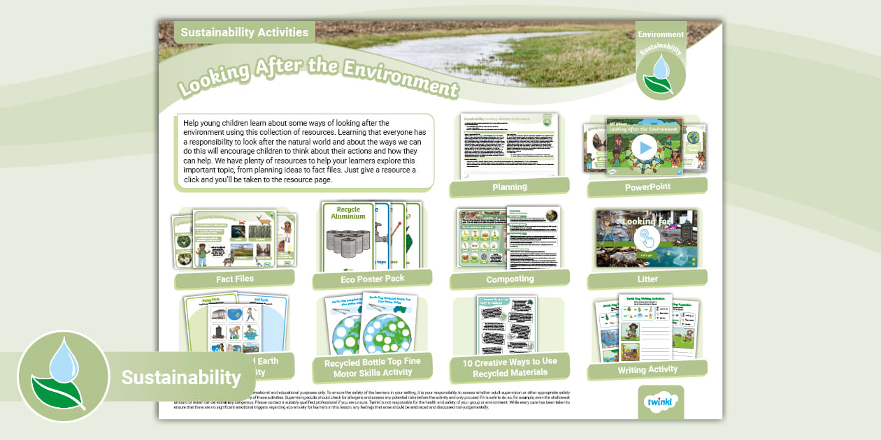 Kindergarten Sustainability Activities: Look After the Environment