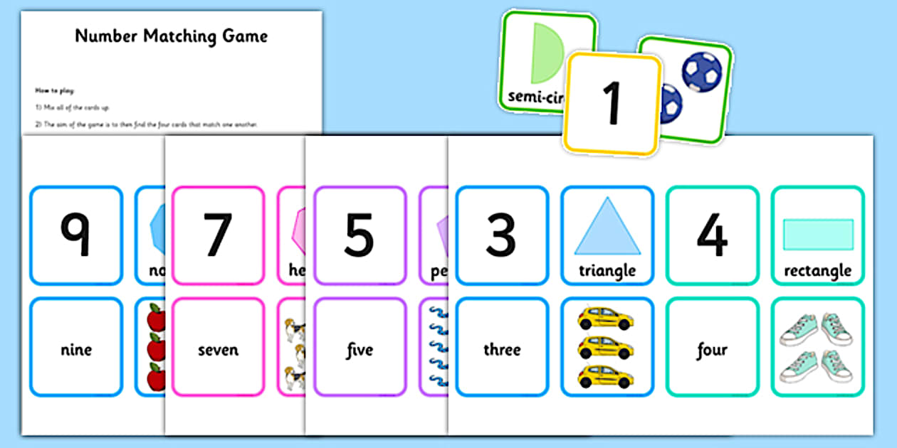 Black and White 0 10 Number Matching Card Game - Twinkl
