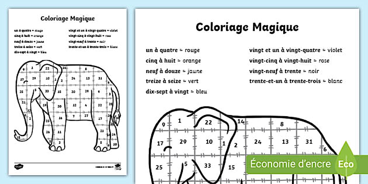 Coloriage codé | Cycle 1 (l'enseignant a fait) - Twinkl