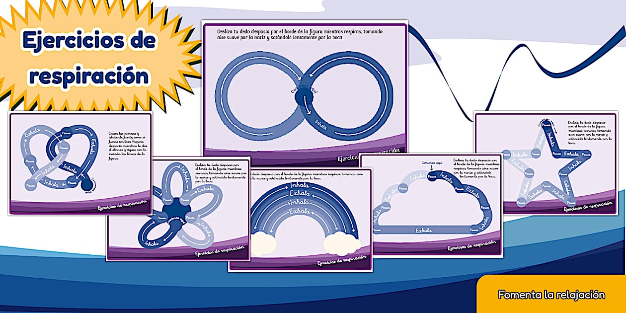 Tarjetas: Ejercicios de respiración relajantes
