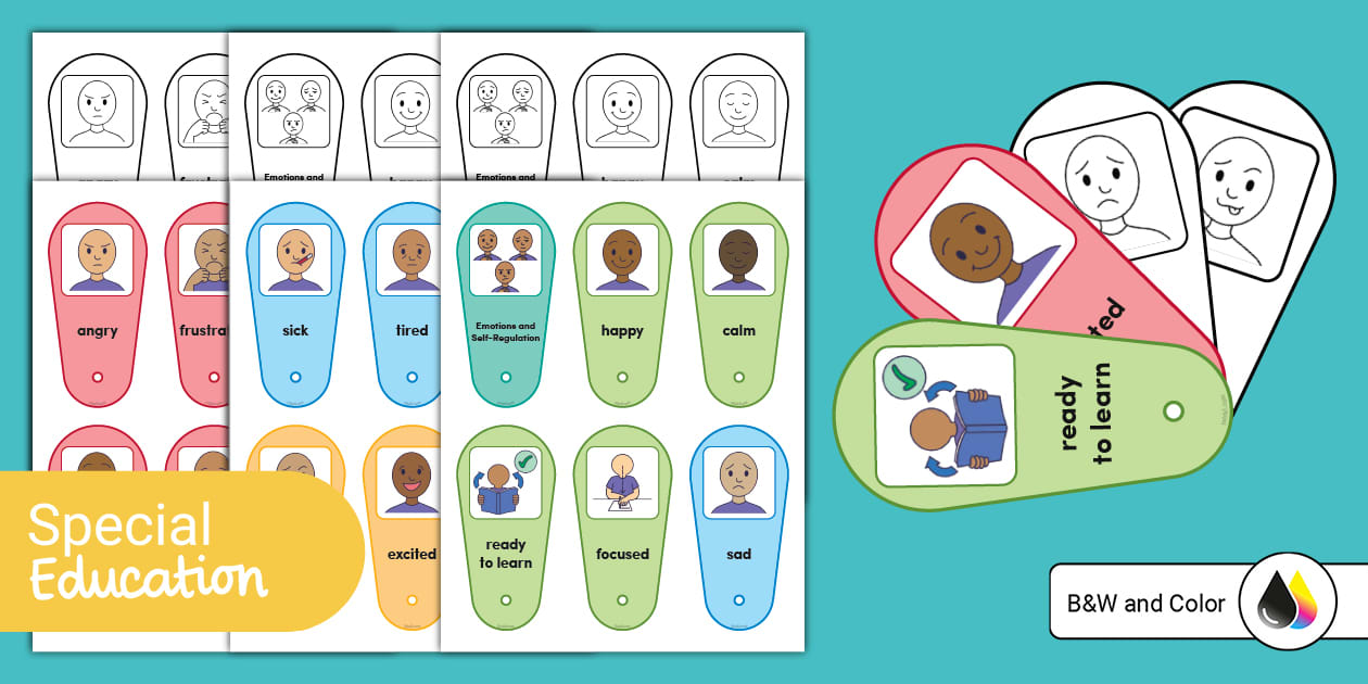Twinkl Symbols: Emotions & Self-Regulation Communication Fan