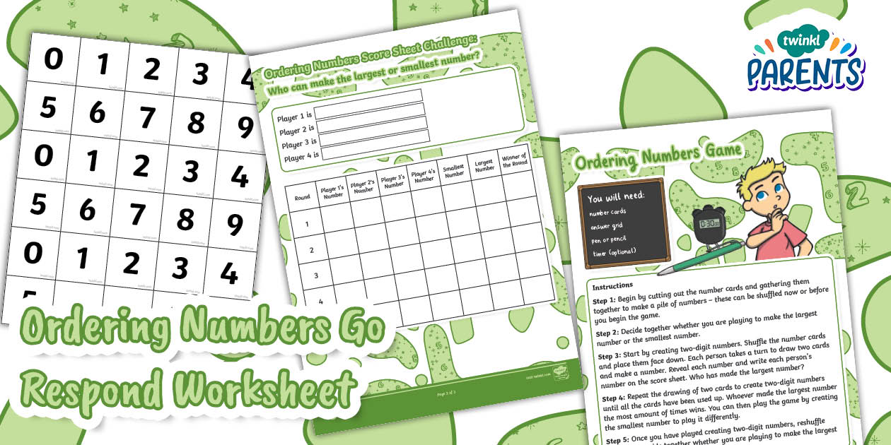 Ordering Numbers Game
