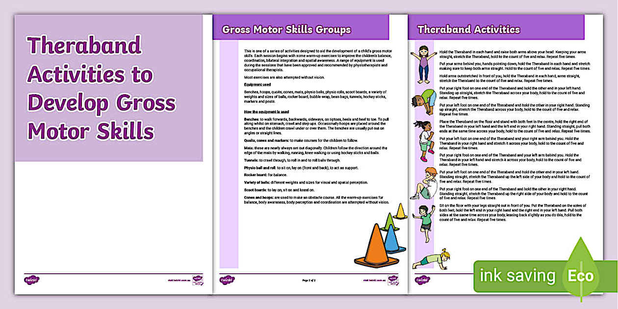Theraband Gross Motor Skills Activities - Twinkl
