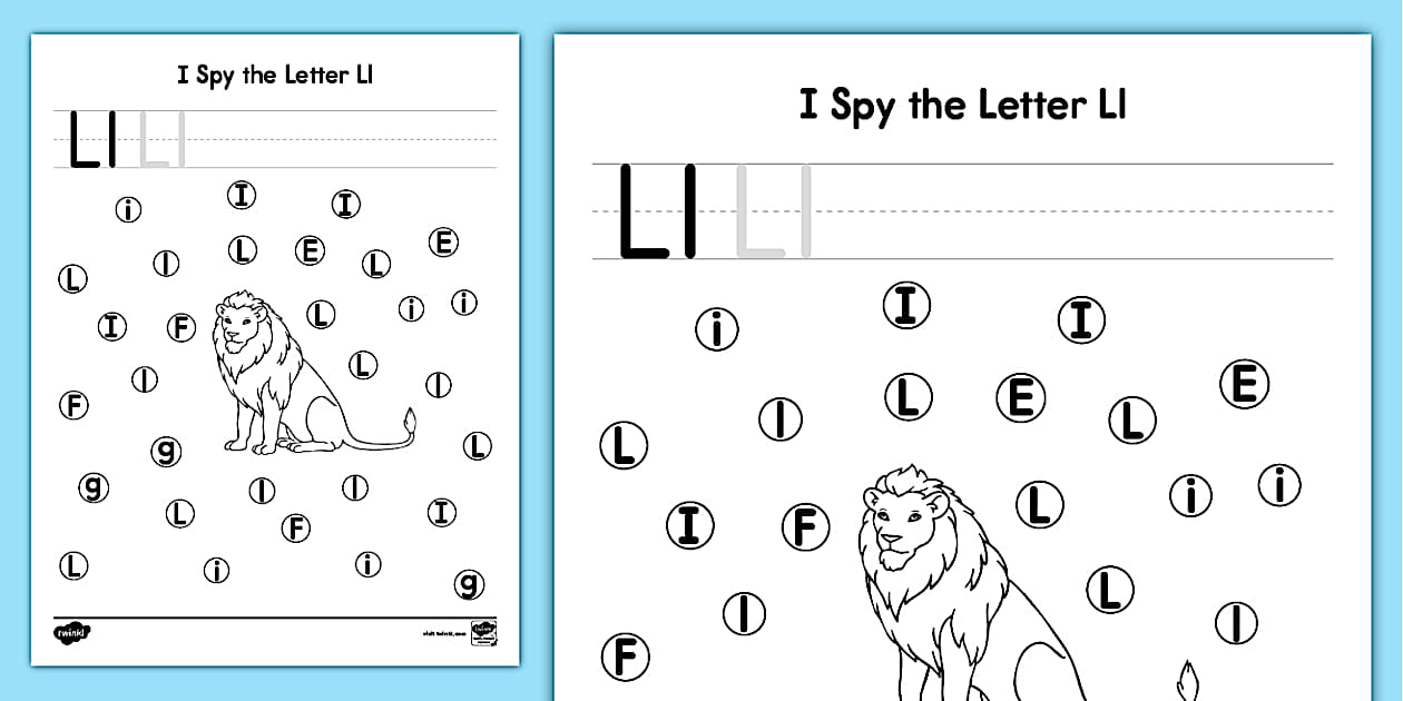 I Spy the Letter Ll Activity (teacher made) - Twinkl